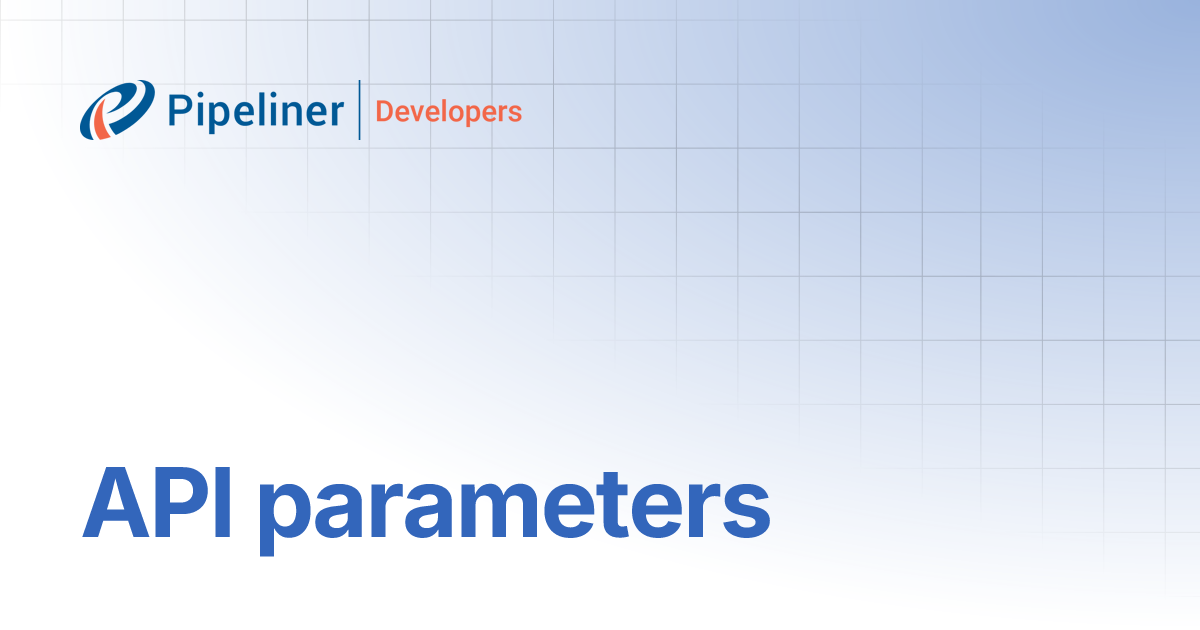 API parameters | API Documentation